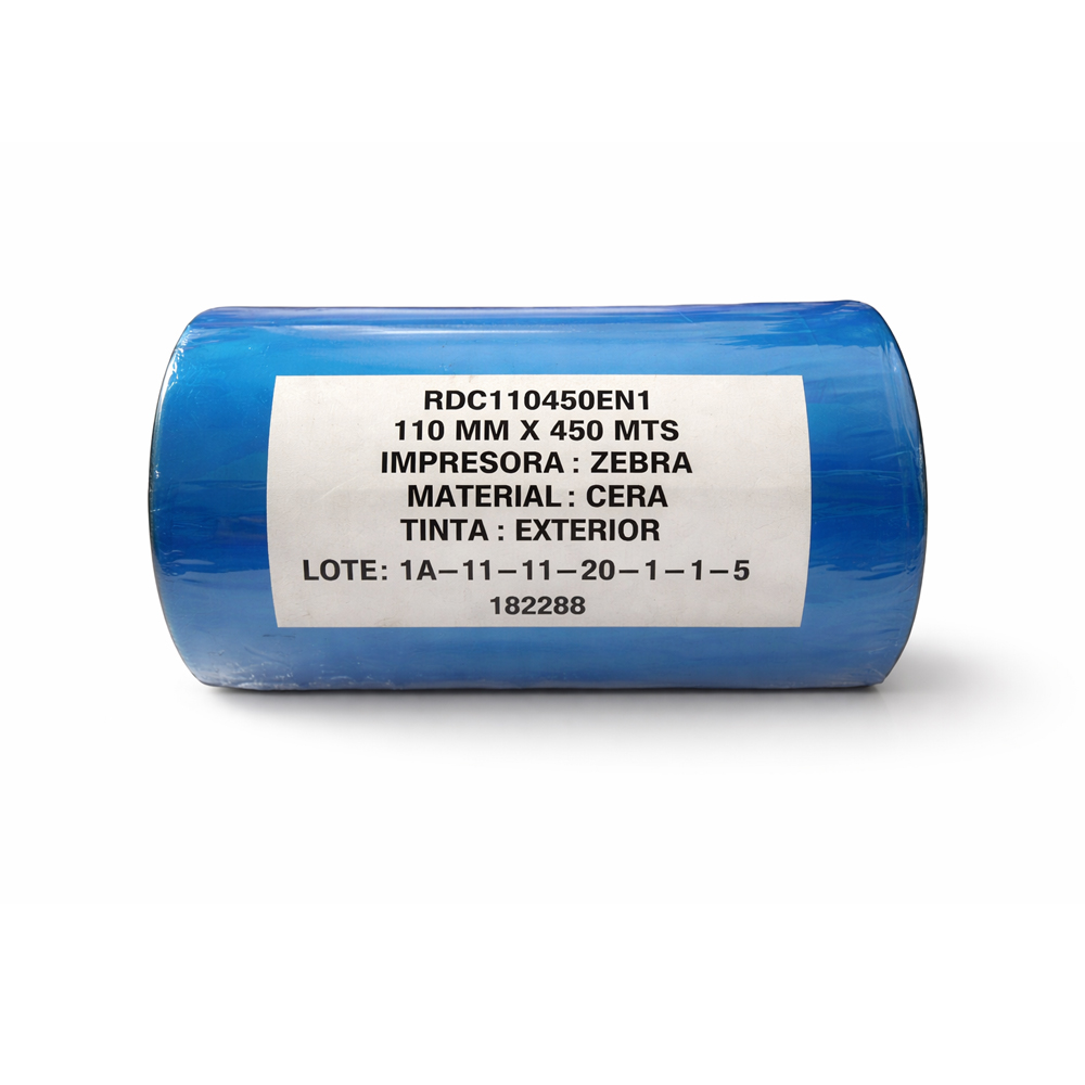 Impresoras de Etiquetas: 110 mm x 450m Cera